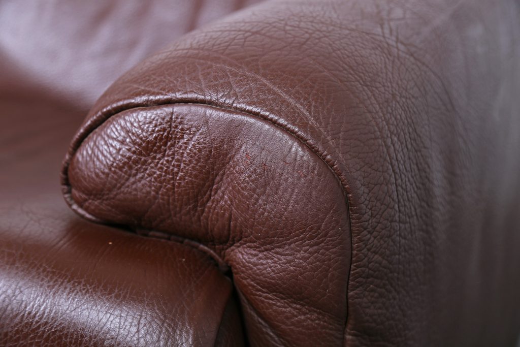 2-Seater Brown Buffalo Leather Sofa Vintage Swiss Design De Sede Style ...